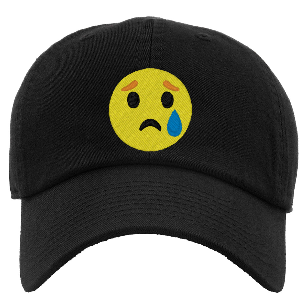 Disappointed Face Emoji Premium Baseball Cap