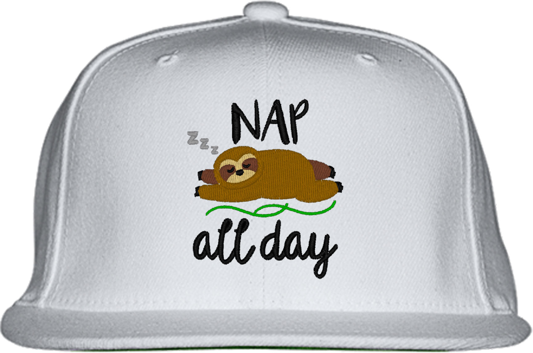 Nap All Day Sloth Snapback Hat